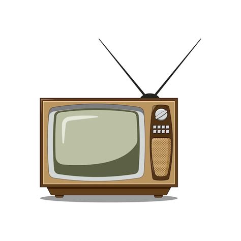 Ilustración de dibujos animados de televisión vintage Vector Premium