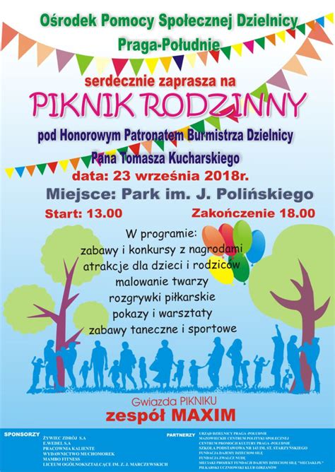 Zaproszenie na Piknik Rodzinny Szkoła Podstawowa nr 373