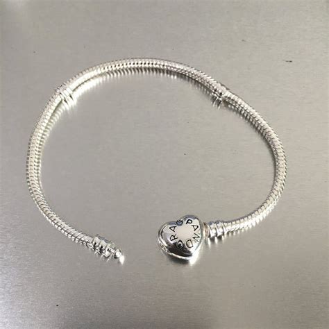 Pandora Armband Herz Verschluss Schlangenkette Charm 925 Etsy