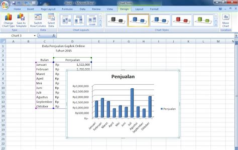 Trickandy Cara Membuat Grafik Atau Chart Di Microsoft Excel Dengan