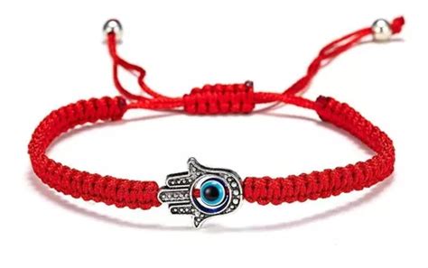 Pulsera Ojo Turco Mano De Fátima Hilo Rojo Amuleto Cuotas sin interés