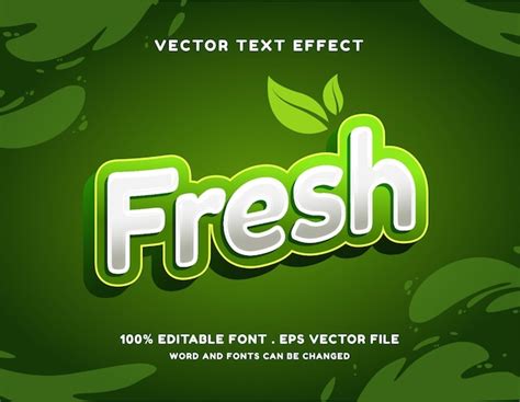 Premium Vector Fresh Editable Text Effect