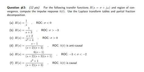 Solved Question 3 12 Pts For The Following Transfer Chegg