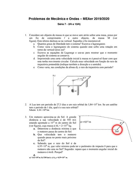 Serie 07 IST Problemas de Mecânica e Ondas MEAer 2019 20 20