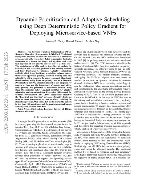 pdf dynamic prioritization and adaptive scheduling using deep deterministic policy gradient