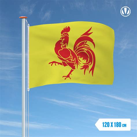 Vlag Wallonië 120x180cm Alleen bij de Vlaggenclub