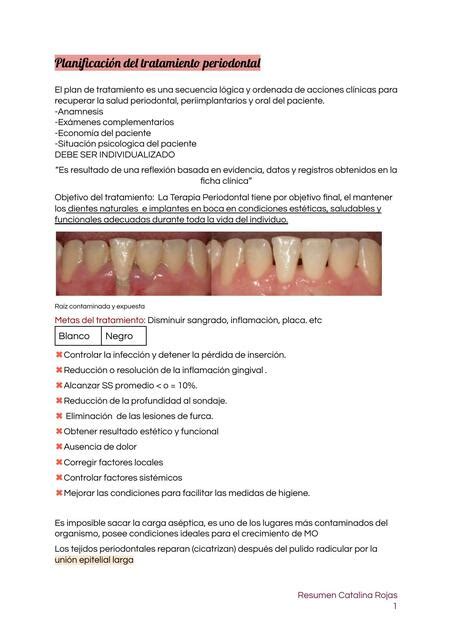Planificación del Tratamiento Periodontal Flordeameli uDocz