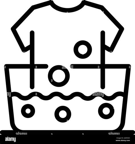 Lavar La Ropa A Mano Icono El Estilo De Esquema Imagen Vector De Stock