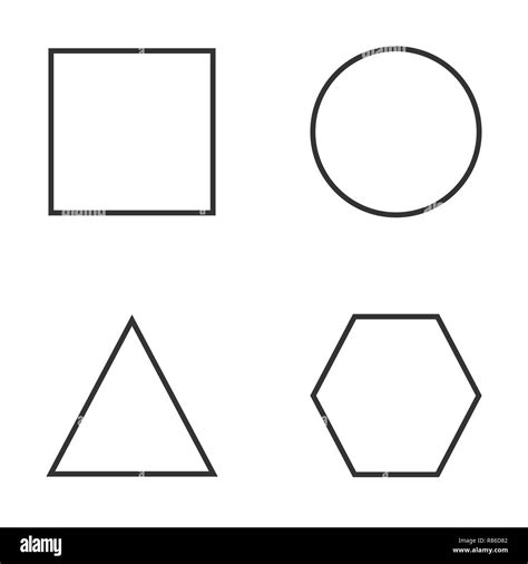 2d Geometric Shapes Black And White Stock Photos Images Alamy