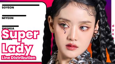 G I Dle Super Lady Line Distribution Dyka K Youtube