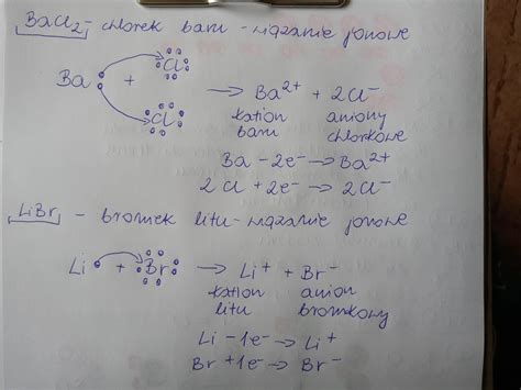 Ustal wzory jonów i napisz reakcje w wyniku których tworzą się jony w