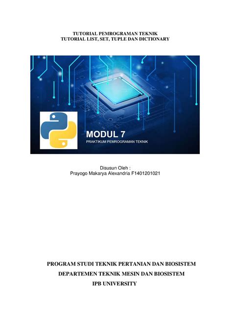 tutorial pemrograman teknik 2 tutorial pemrograman teknik tutorial list set tuple dan