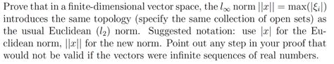 solved prove that in an infinite dimensional vector space