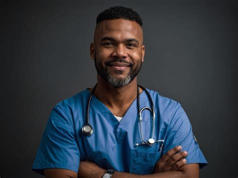 A Man With A Stethoscope Around His Neck Premium AI Generated Image
