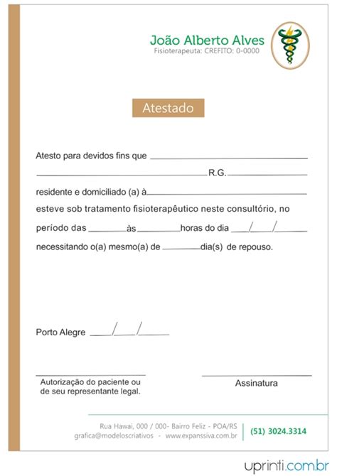 Modelo De Atestado Medico Para Academia Vários Modelos