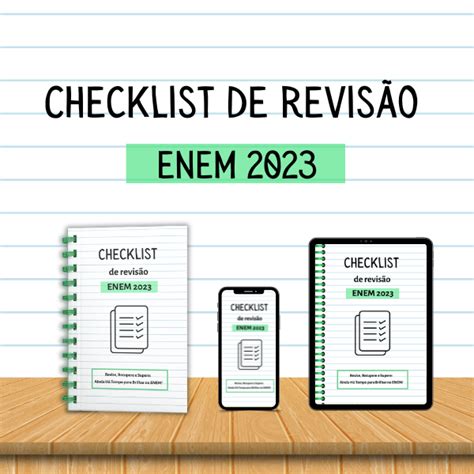 Checklist de Revisão ENEM 2023 Aprovei Hotmart
