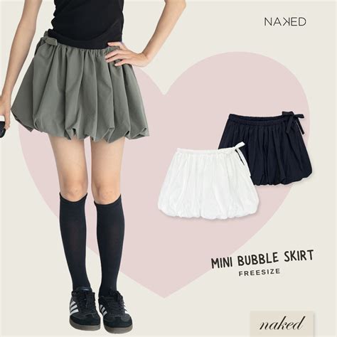 Chân váy ngắn cột dây eo dáng bồng NAKED by V Mini Bubble Skirt