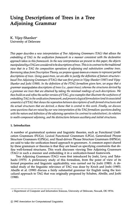 pdf using descriptions of trees in a tree adjoining grammar