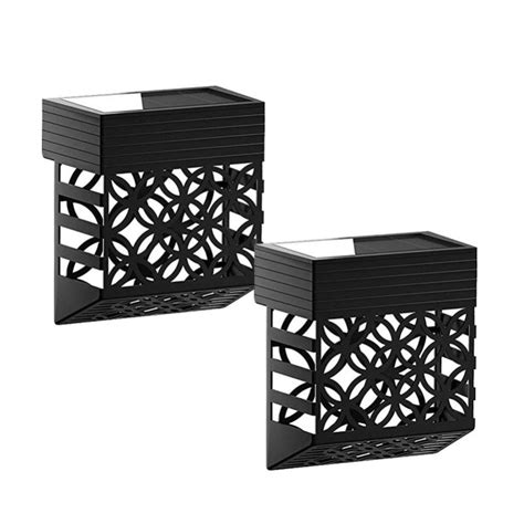 Lot de 2 lampes solaires de clôture lumières décoratives de jardin