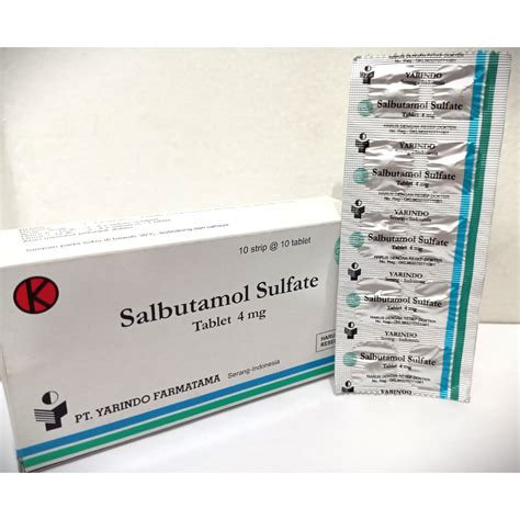 Jual SALBUTAMOL 4MG 1 STRIP 10 TABLET Shopee Indonesia