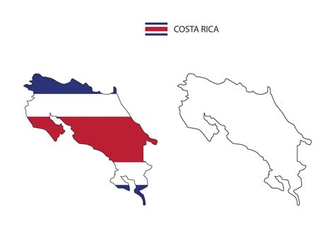 costa rica carta geografica città vettore diviso di schema semplicità