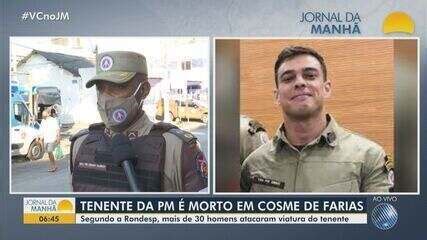 Tenente da PM morre após ser baleado em troca de tiros suspeitos no