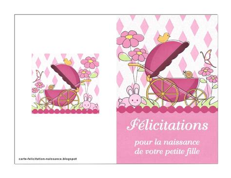 Carte Gratuite Imprimer Carte De F Licitation Pour Naissance