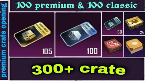 100 Premium 100 Classic Crate Opening Pubg Mobile Next Premium