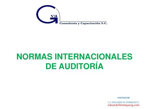 PPT NORMAS INTERNACIONALES DE AUDITORÍA PowerPoint Presentation free
