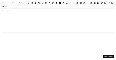 Rich Text Editor React Codesandbox