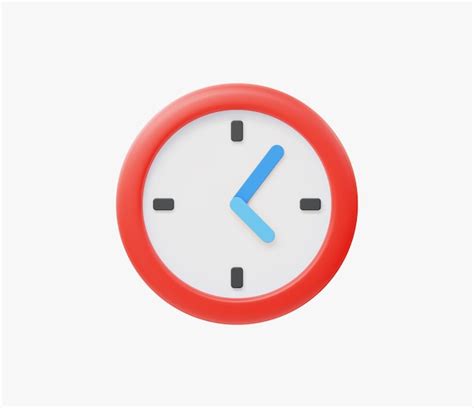 Ilustración de vector de icono de reloj realista 3d Vector Premium