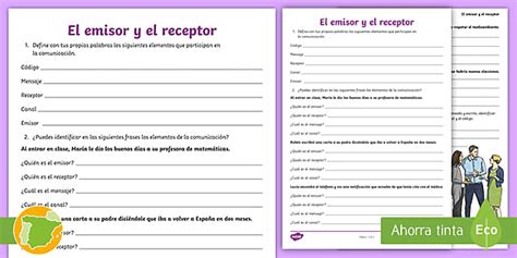 Ficha de actividad Los elementos de la comunicación