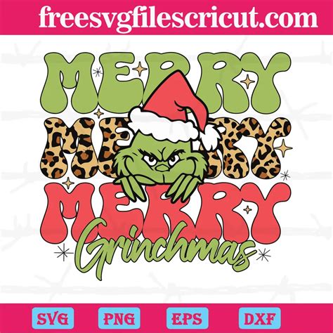 Cute Merry Grinchmas Santa Hat Svg Png Dxf Eps Free Svg Files For Cricut