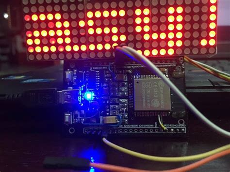 demo 5 how to use arduino esp32 to display information on spi led matrix ~ iot sharing esp8266