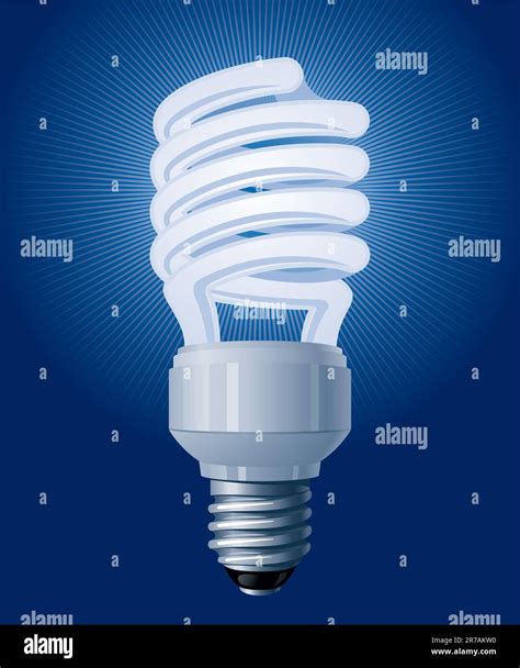 Compact Fluorescent CFL Lamp Vector Illustration EPS V 8 0 Stock