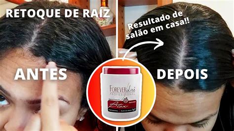 RETOQUE DE RAÍZ BOTOX EM CASA RESULTADO MOLHADO e SECO YouTube