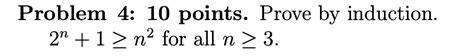 solved problem 4 10 points prove by induction 2 1 n2