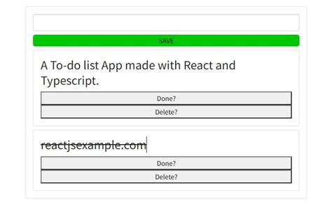 a to do list app made with react and typescript