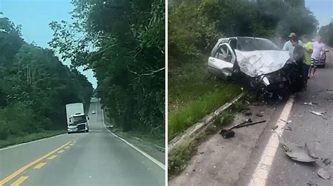Motorista bebado invade contramão e bate de frente caminhão vídeo