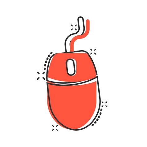 Premium Vector Computer Mouse Icon In Comic Style Cursor Cartoon