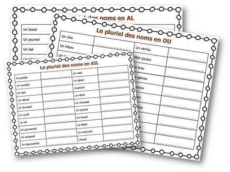 Le Pluriel Des Noms Exercices Affiche Ubicaciondepersonas Cdmx Gob Mx