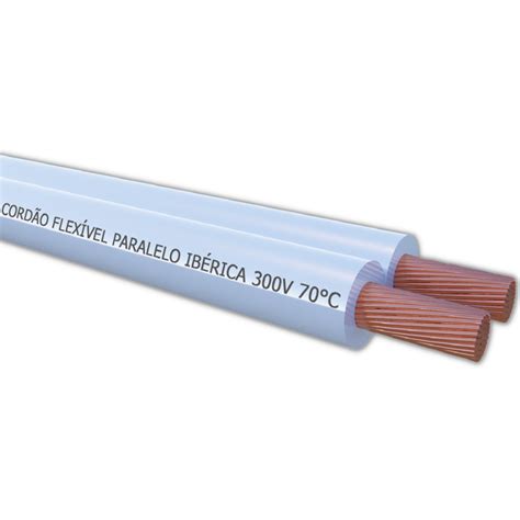 Cabo Fio Paralelo V X Mm Branco Rolo Metros Ib Rica