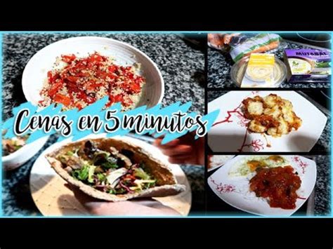 5 CENAS muy FÁCILES Y RÁPIDAS casi SIN COCINAR CENAS SALUDABLES
