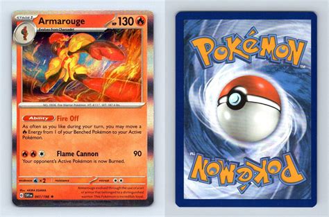 Armarouge Scarlet Violet Rare Holo Pokemon Tcg Card