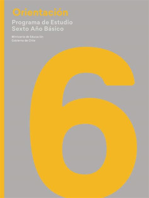 Orientación 6 básico Curriculum Nacional MINEDUC Chile
