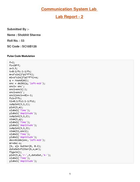 SOLUTION Pcm And Delta Modulation Using Matlab And Simulink Studypool