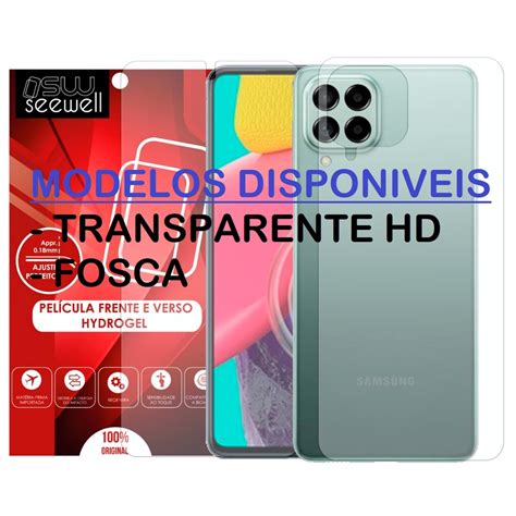 Pelicula Hydrogel Frente E Verso Galaxy M G Transparente Hd Fosca