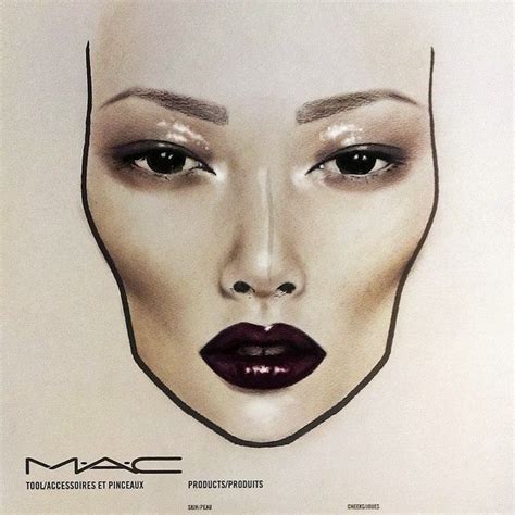 Mac Face Chart By Amalia Makeup Face Charts Makeup Charts Face
