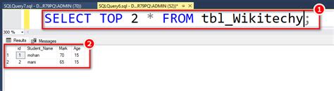 sql top clause sql select top statement