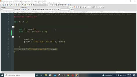 ICE103 C Programming 6 Write A Code To Print Sum Of All Even Odd